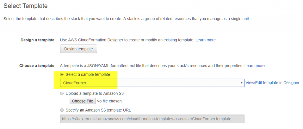 Building AWS CloudFormation templates using CloudFormer – VirtualBonzo