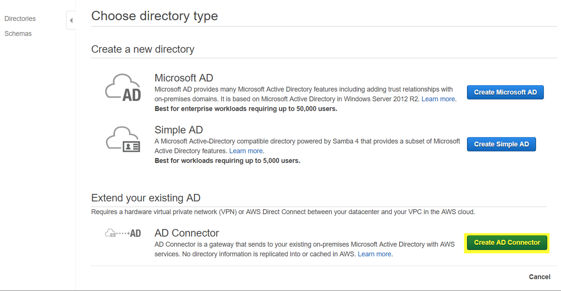 AWS WorkSpaces – Creating an AD Connector – VirtualBonzo