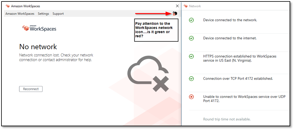 Troubleshooting Amazon WorkSpace Connectivity from an End-User Device – VirtualBonzo