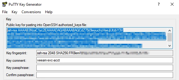 Adding an Amazon Linux 2 Instance to Veeam using Private Key ...